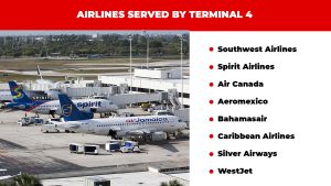 Terminal 4 Fort Lauderdale Airport FLL map